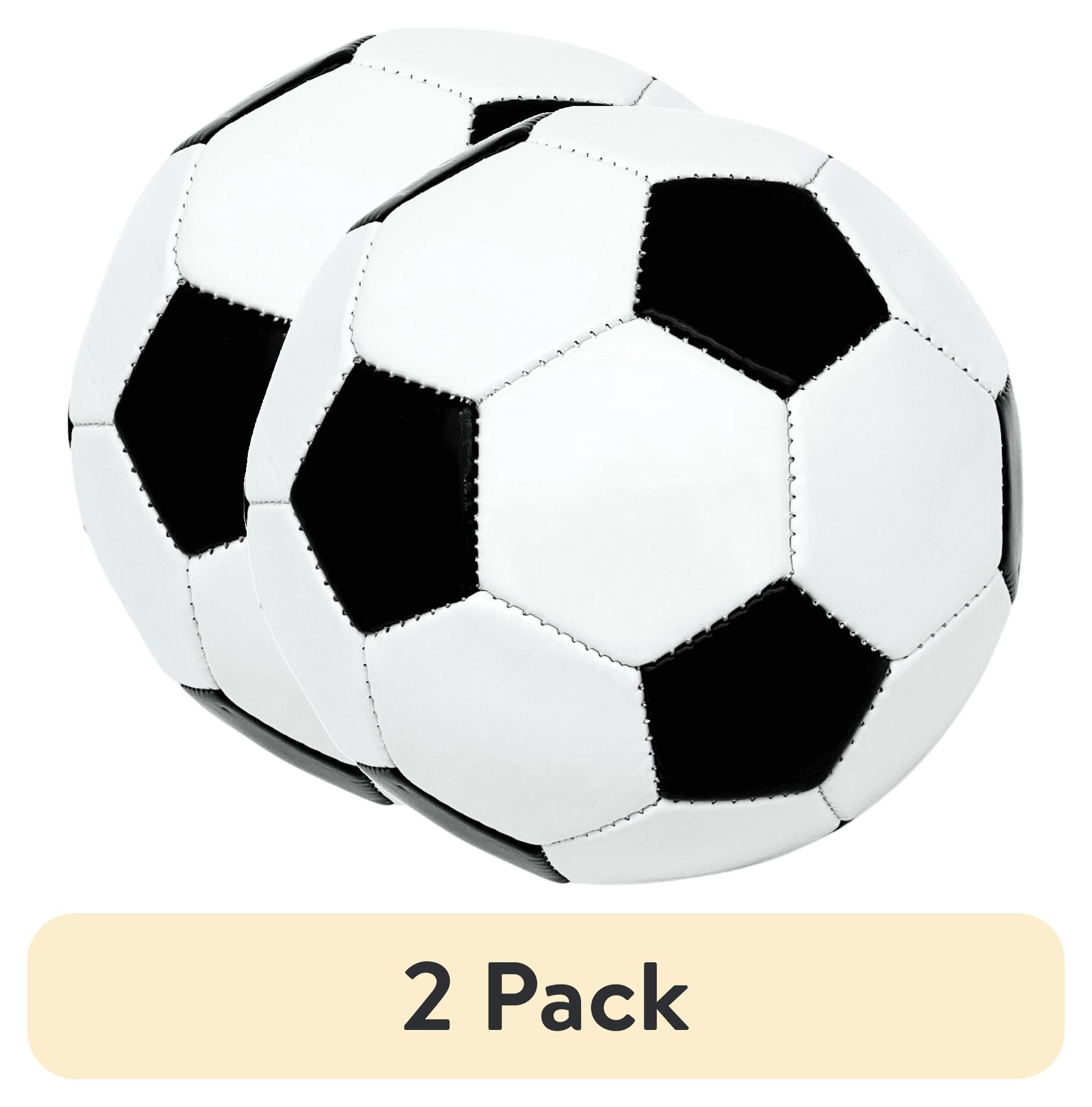 (2 pack) Mini Soccer Ball, Rubber, 5.6” Diameter, Black and White, Kid ...