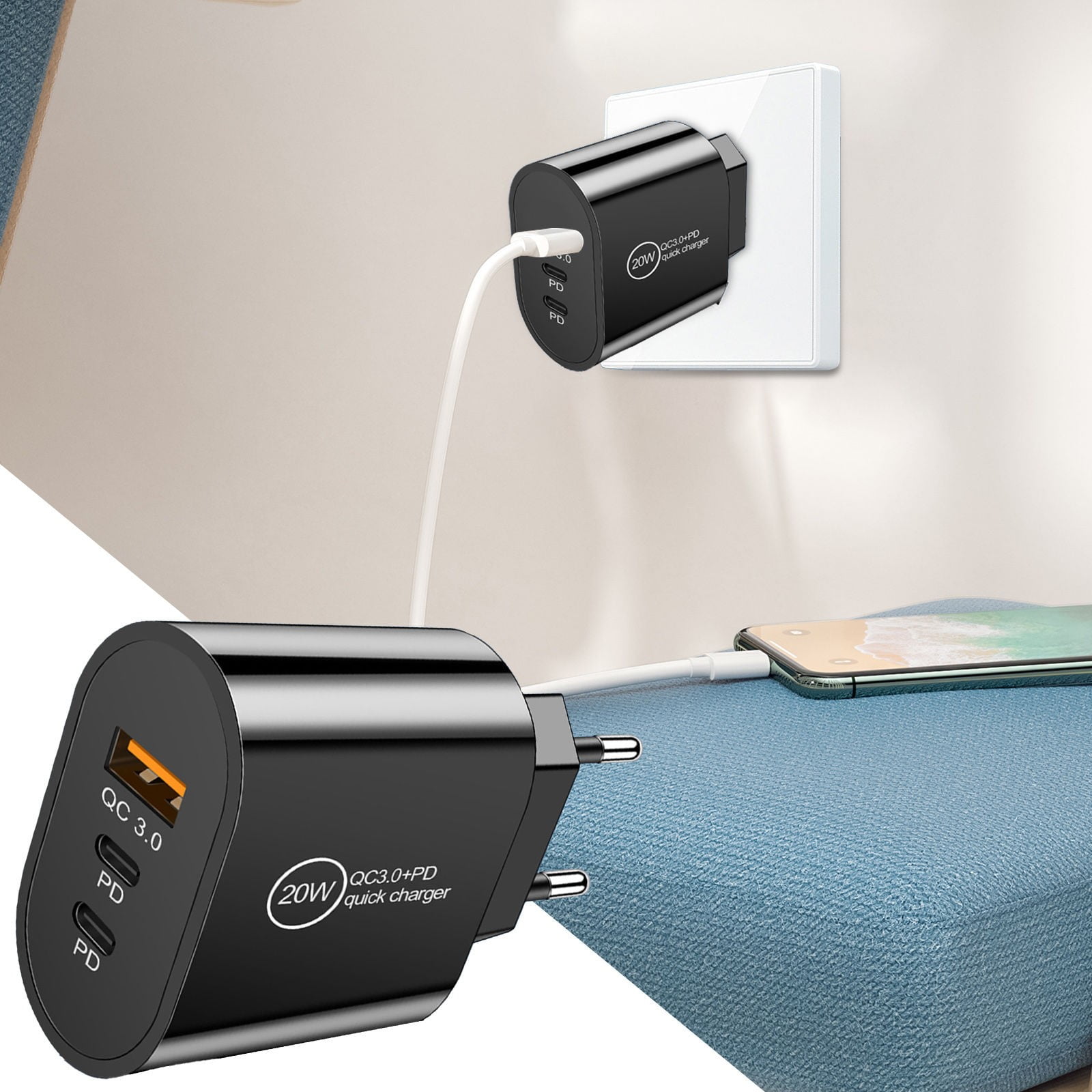 Mini Solar Panel 5v 2a Fast Charger And Cord Ac Adapters for Chargers ...