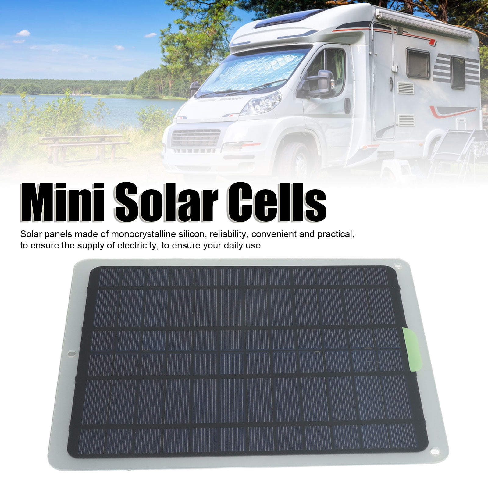 Mini Solar Panel Kit 22W With Bracket 12V OBD Battery Controller ...
