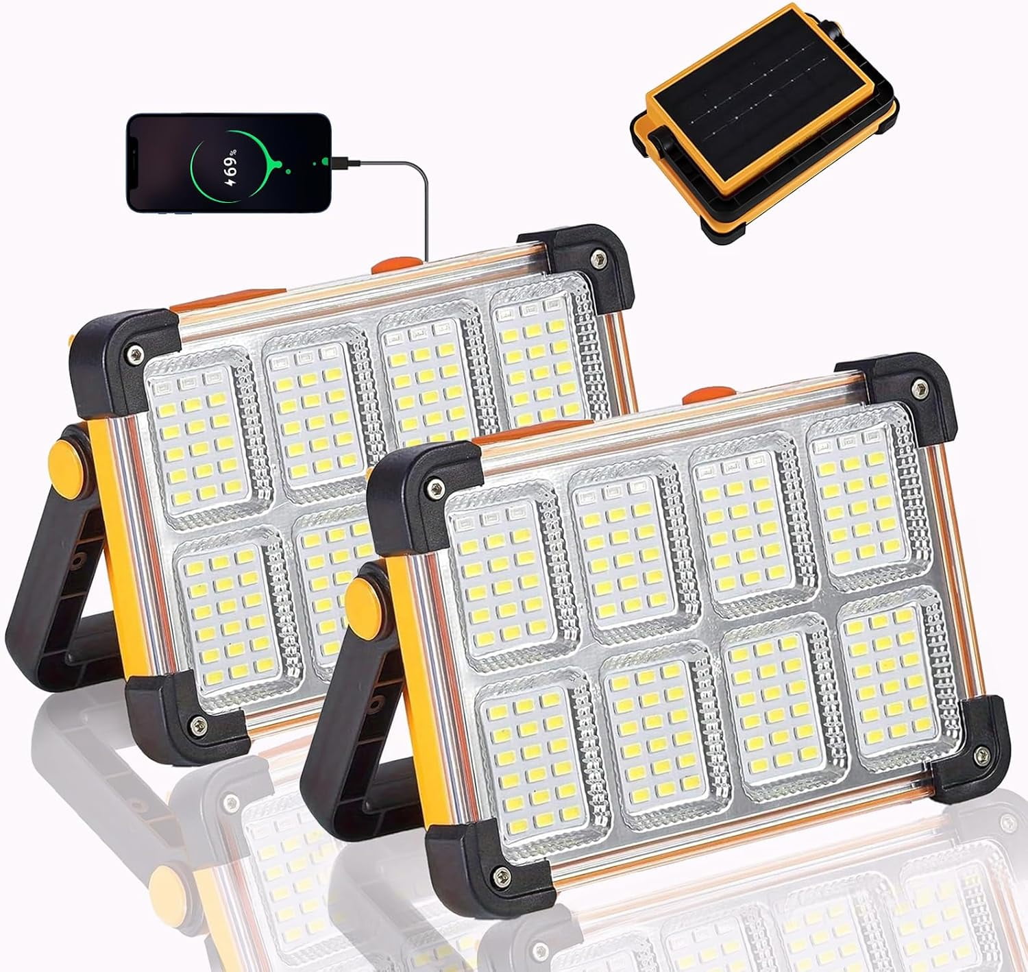 Mini Solar Rechargeable Multifunctional Searchlight, 120W 10000LM LED ...