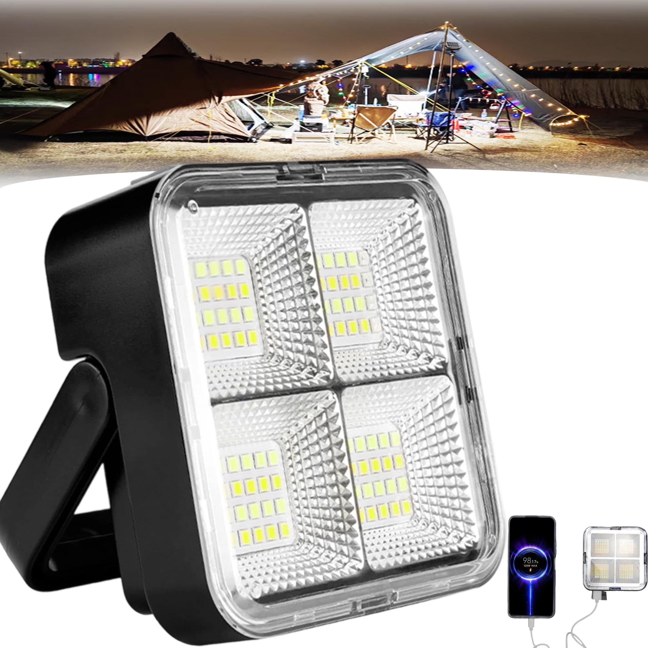 Mini Solar Rechargeable Multifunctional Searchlight, LED Solar Magnetic ...