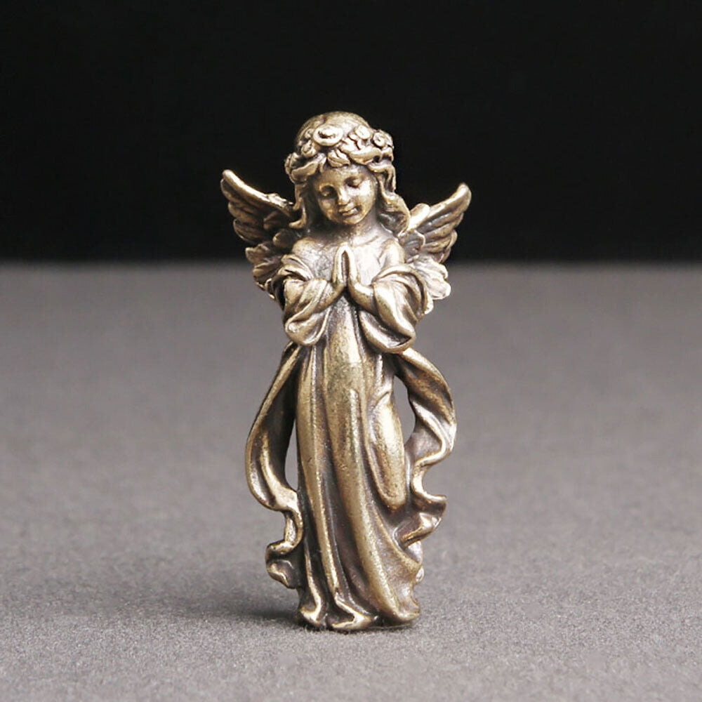 Mini Solid Brass Angel Figurine, Home Decor Statue, House Decoration ...