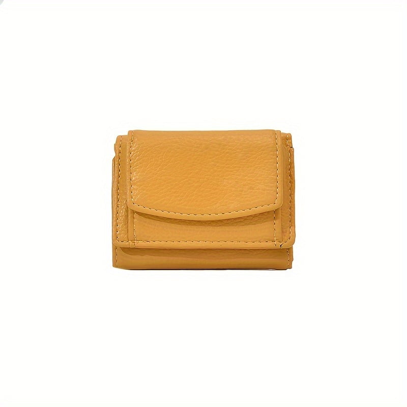 Mini Solid Color Women's Trifold Wallet | Faux Leather Casual Clutch ...