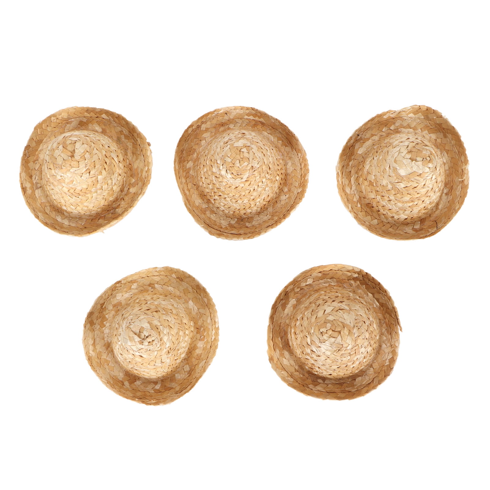 Mini Sombrero Straw Hats, 3.7in Diameter, Retro Simple Style, Multi ...