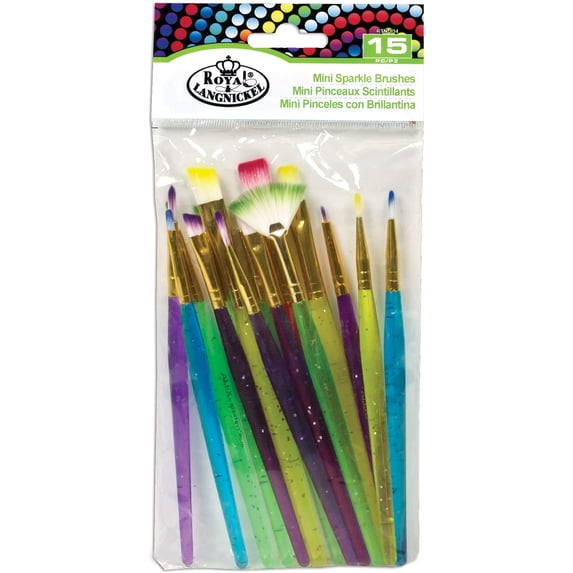 Mini Sparkle Brush Set-15/Pkg - Walmart.com