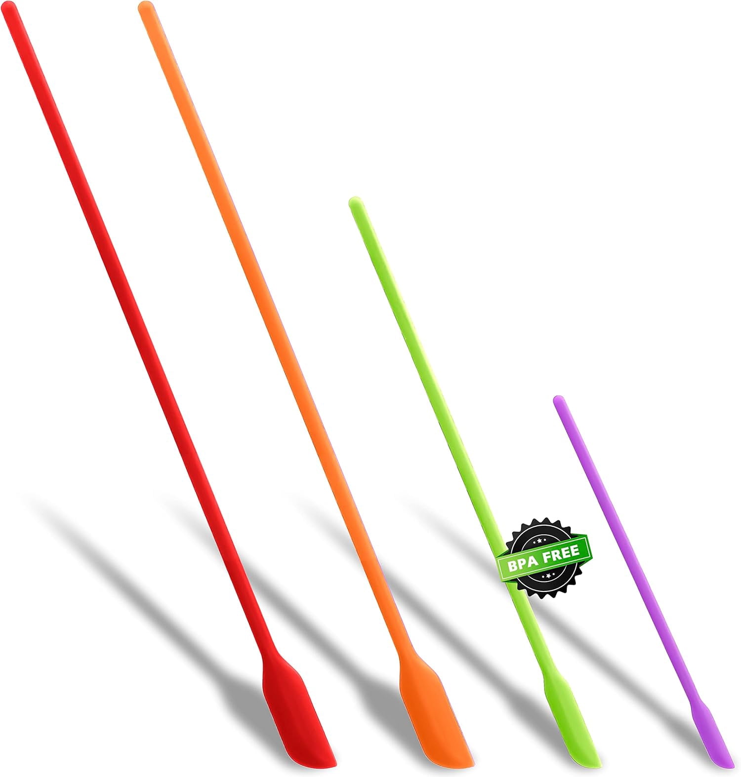 Mini Spatulas - Set of 4 Multifunctional Small Kitchen Scraper Stirrer ...