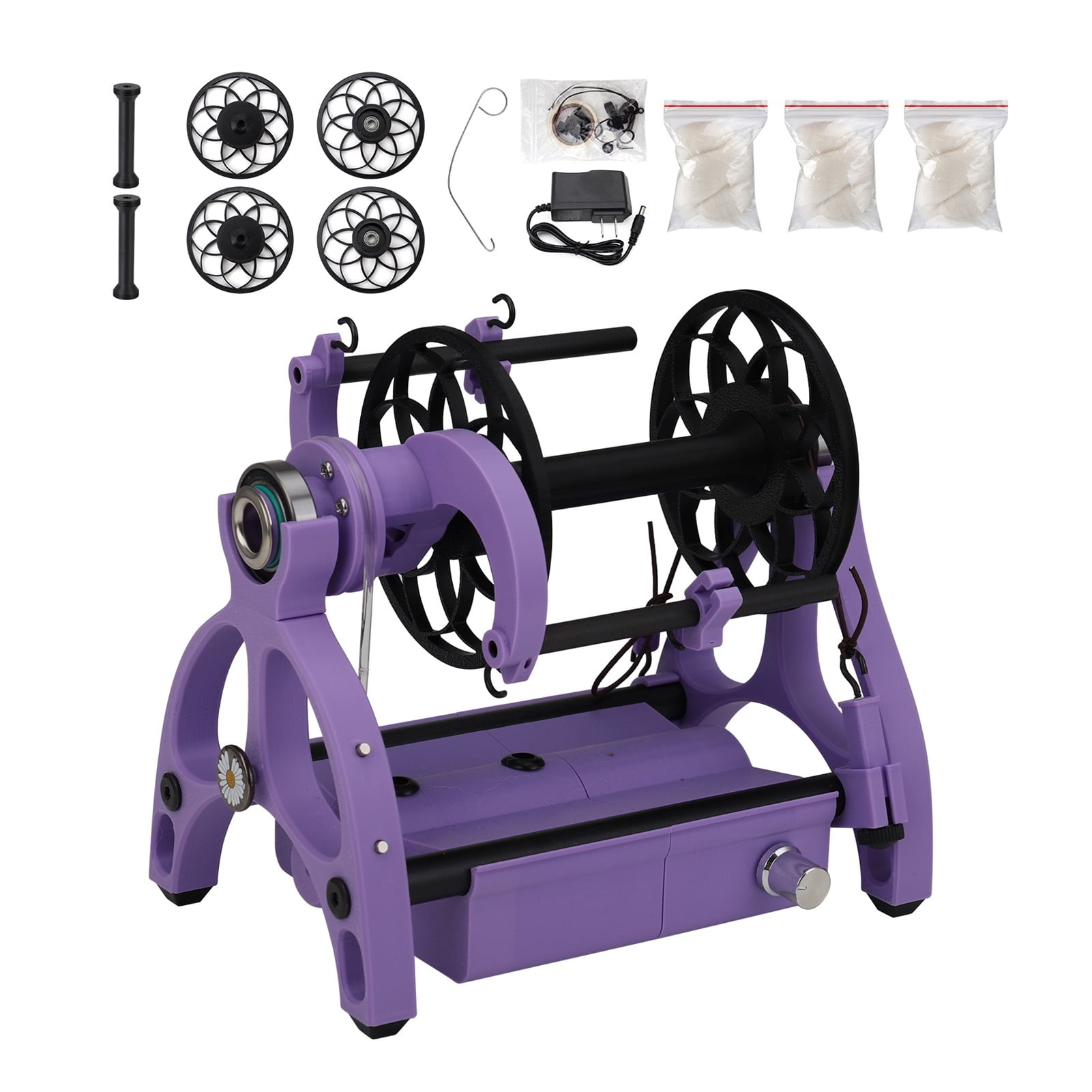 Mini Spinning Electric Household 12v Wheel Wool Fibre Yarn Winding ...
