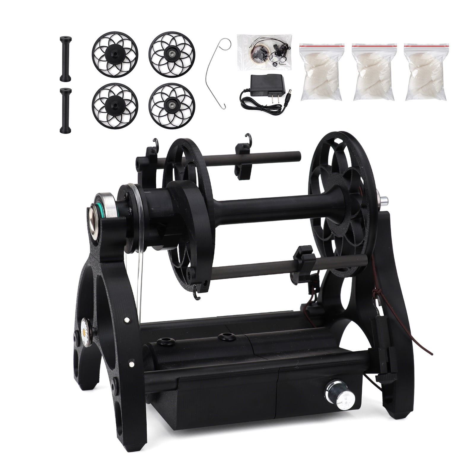 Mini Spinning Electric Household 12v Wheel Wool Fibre Yarn Winding ...