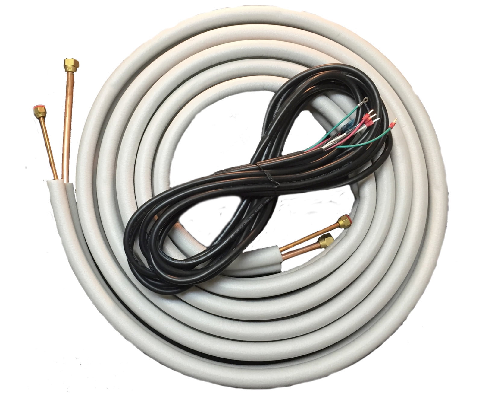 Mini Split 1/4 & 3/8 Insulated Copper, 14/4 Electrical Wire Set #1 ...