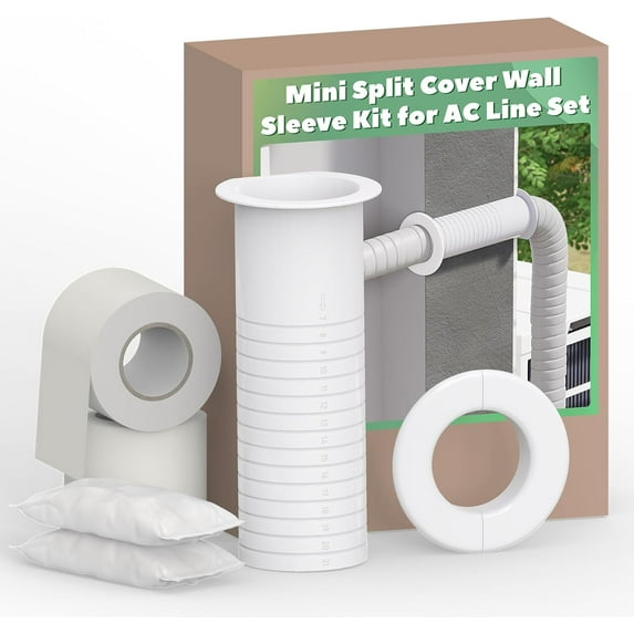 Mini Split Cover Wall Sleeve for Air Conditioner Line Set Covers, AC ...
