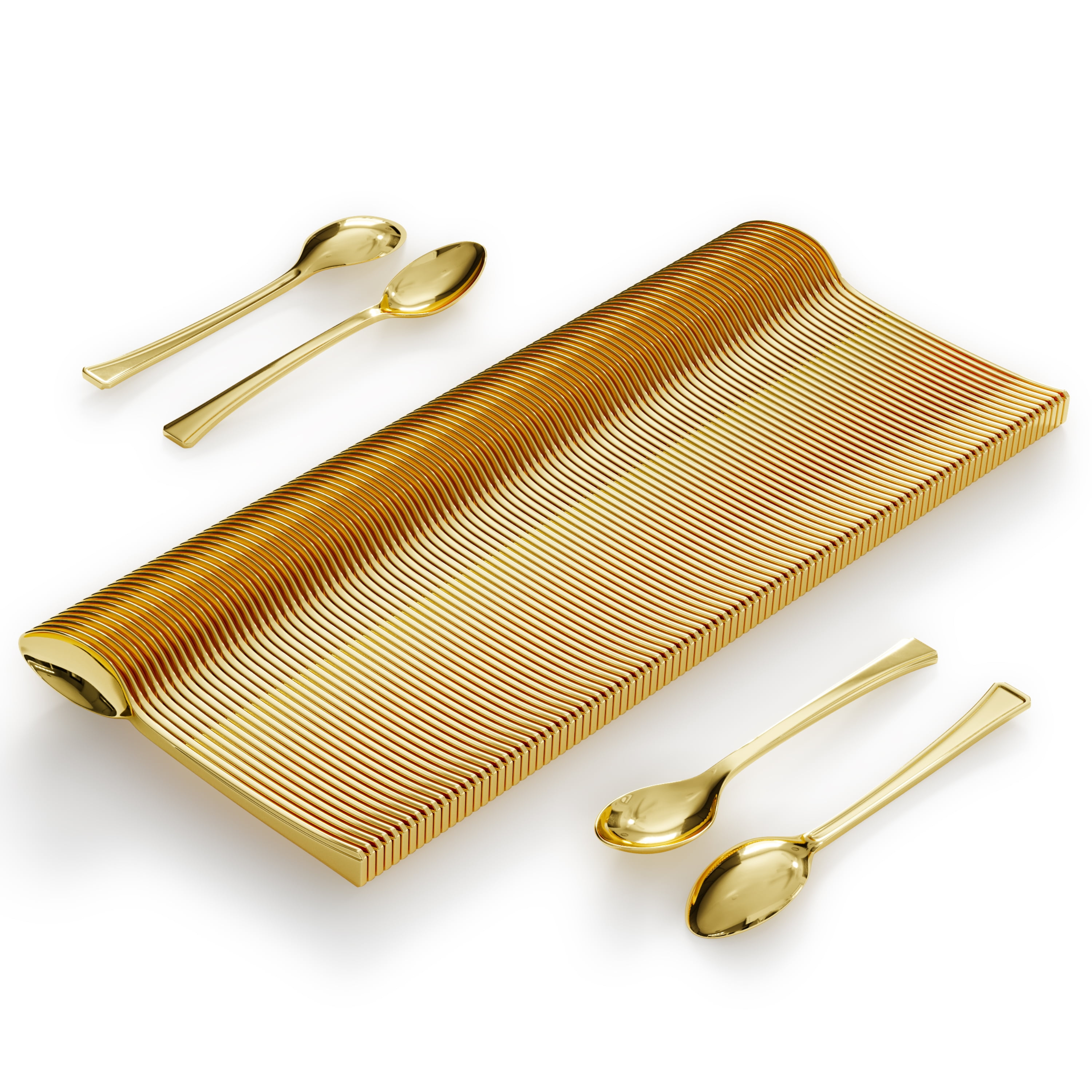 Mini Spoons For Desserts - Bulk Pack Of 100 Mini Gold Dessert Spoons ...