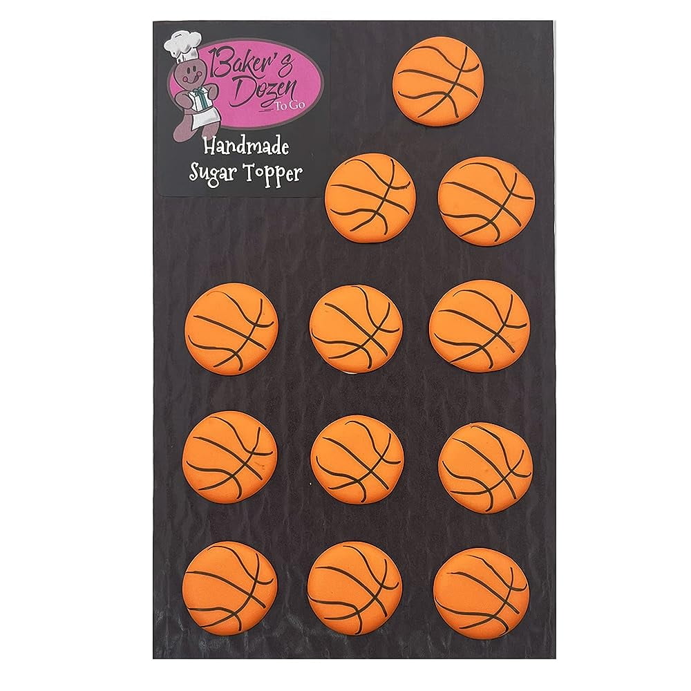 Mini Sport Balls- 12 pcs Edible Icing Cupcake Decoration pper Kit by ...