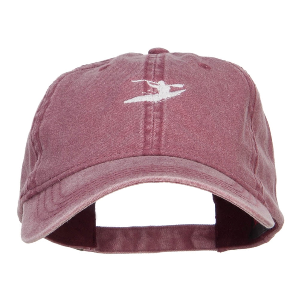 Mini Sports Kayak Embroidered Washed Cap - Maroon OSFM - Walmart.com