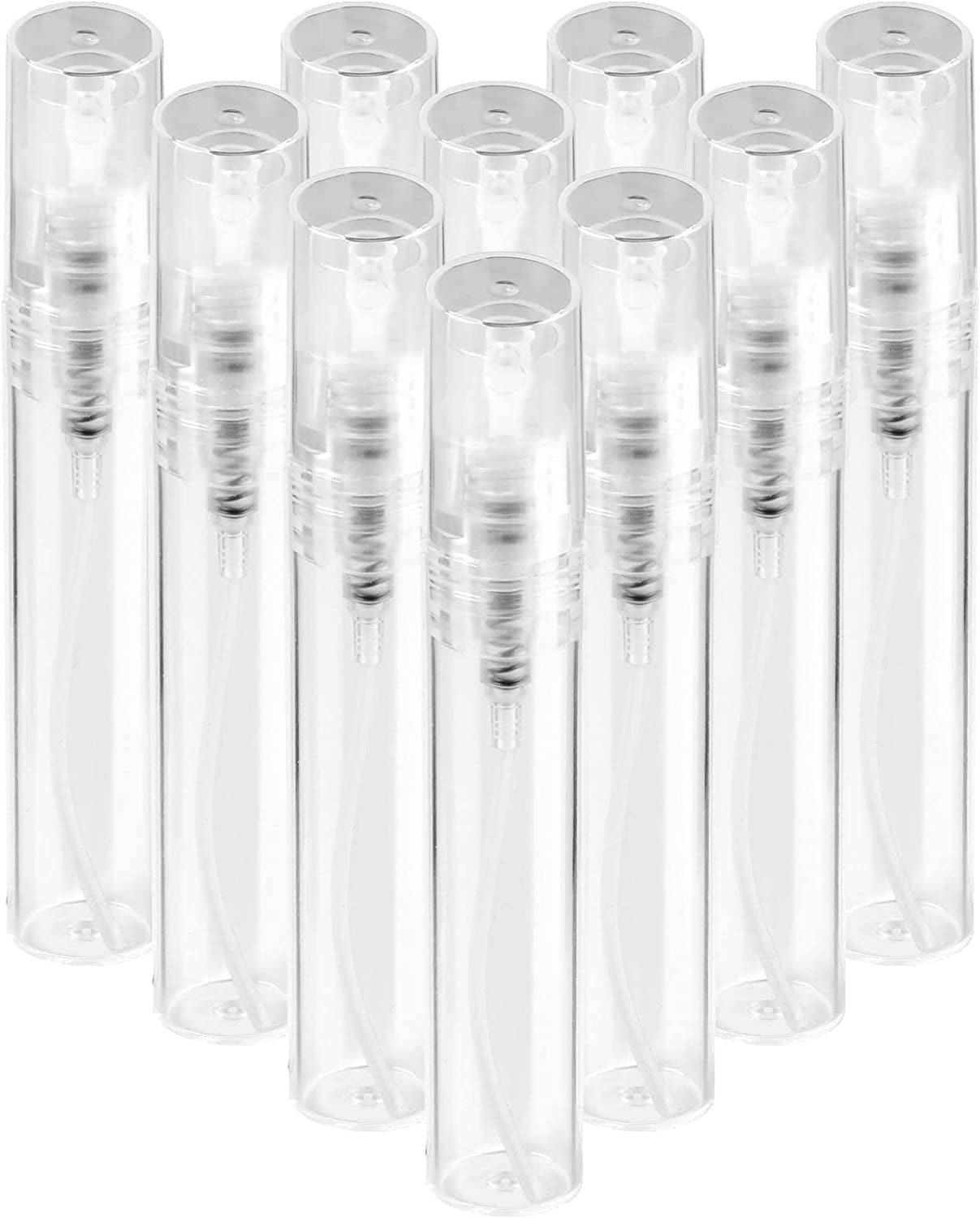 FANDAMEI 10 Pack 5ml Mini Clear Plastic Spray Bottle Empty, Fine Mist ...