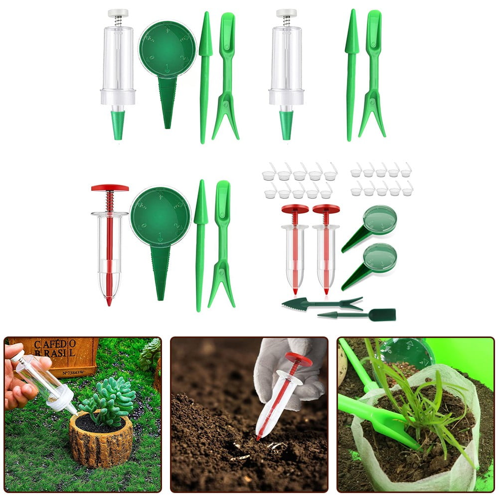 Mini Spreader Garden Tool Kit Handheld Sowing Dispenser Manual Dibber ...