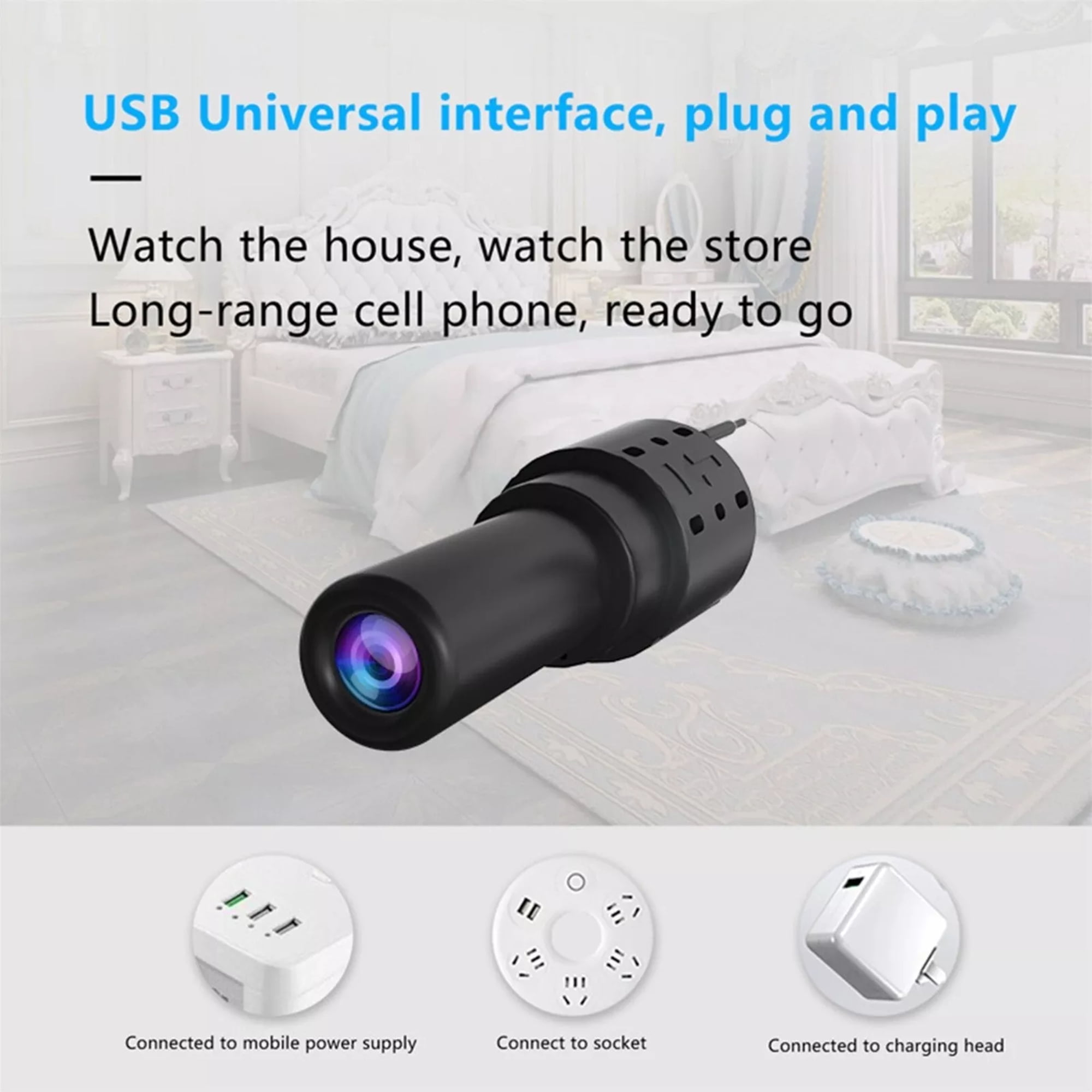Mini Spy Camera WiFi HD 1080P Hidden IP Night Vision Camcorder Home ...