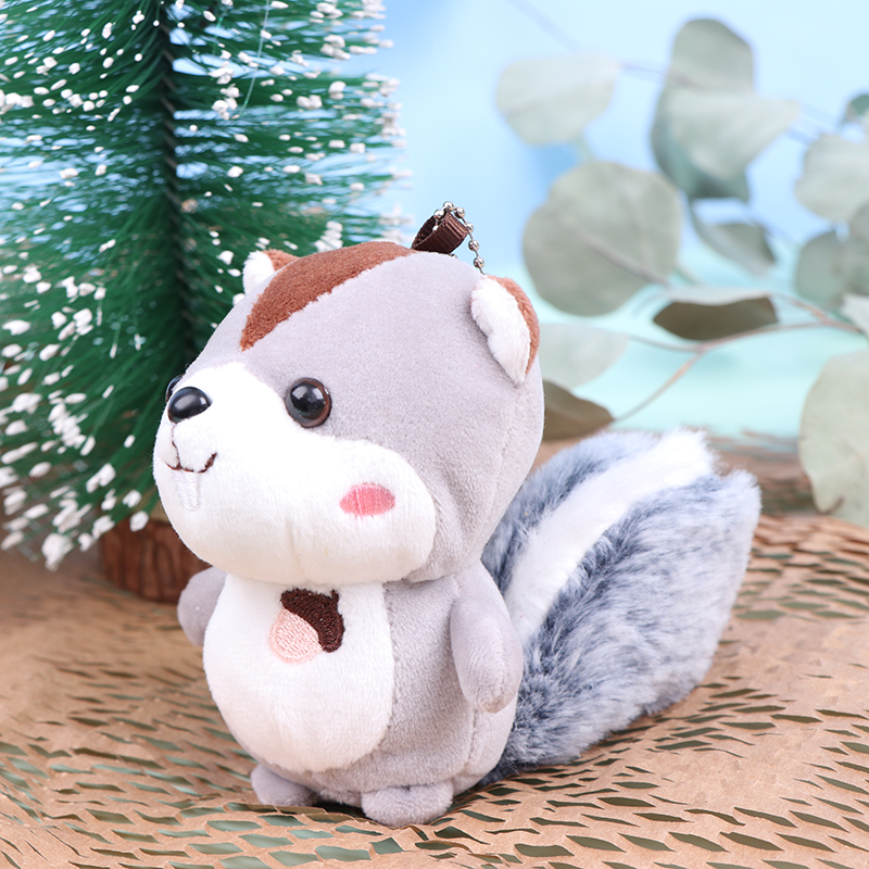 Mini Squirrel Plush Toy Decorations Oversized Tail Squirrel Ornament ...
