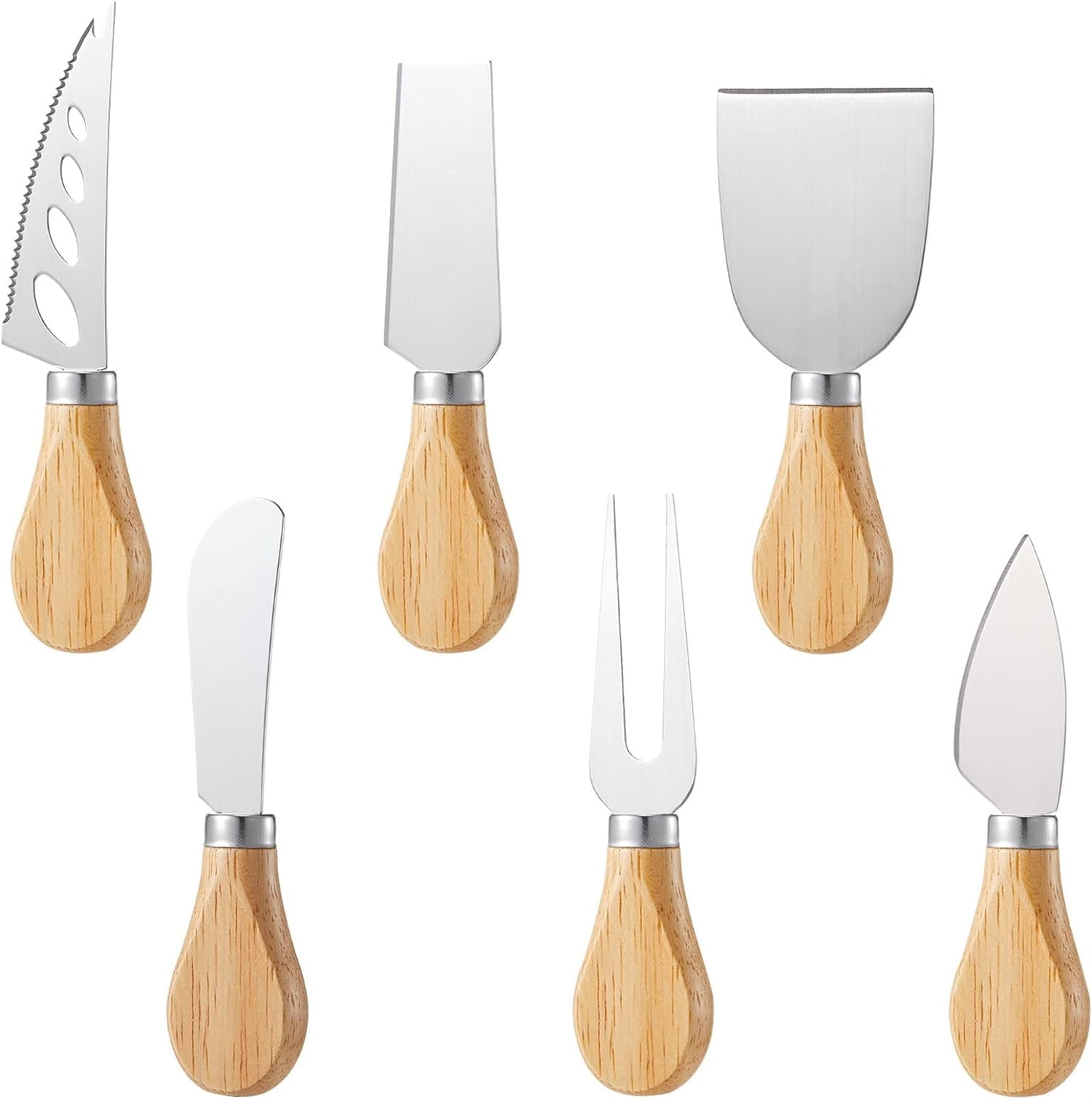 Mini Stainless Steel Cheese Knives,Bexikou 6 Pieces Cheese Knife Set ...