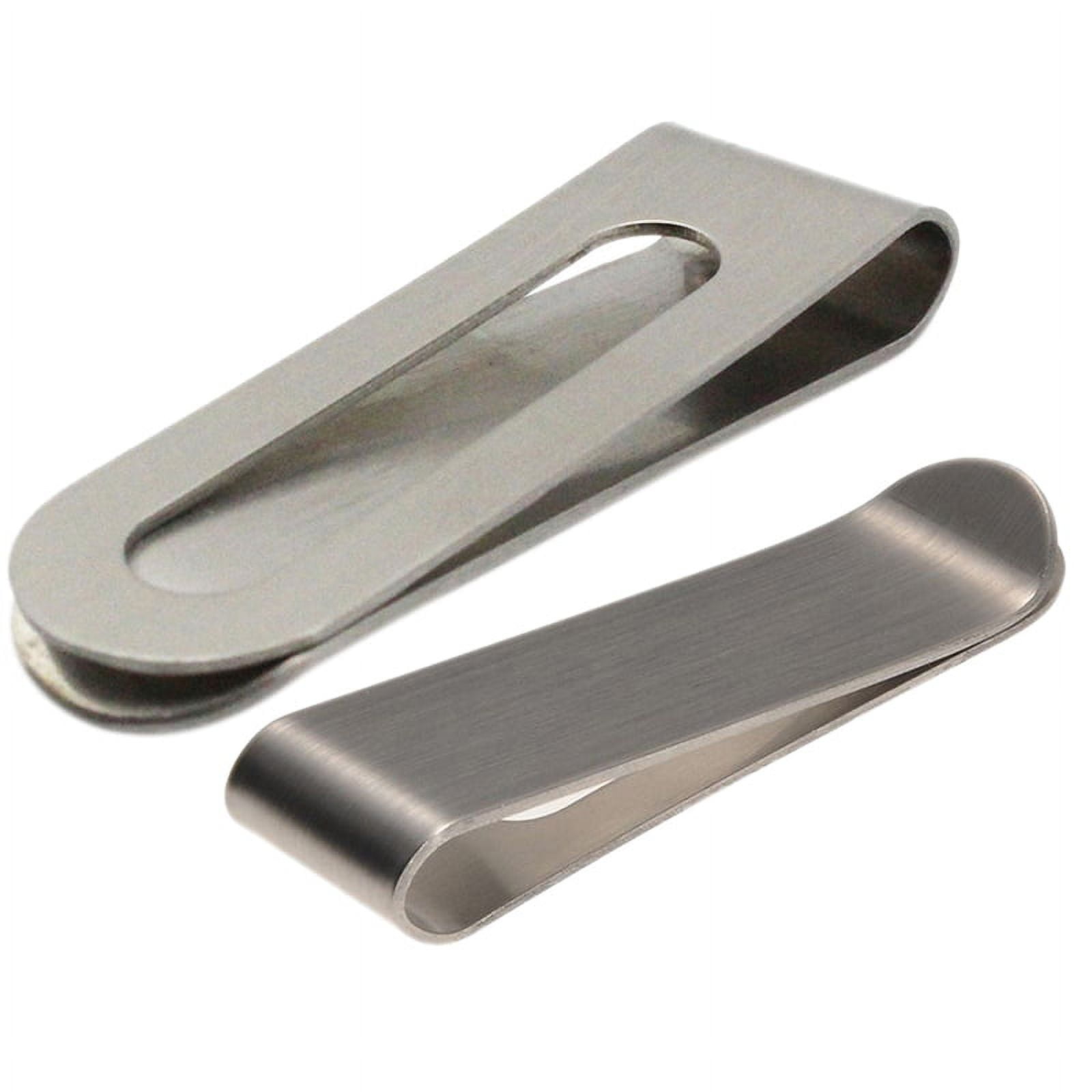 Mini Stainless Steel Slim Money Clip Purse Wallet Credit Card ID Holder ...