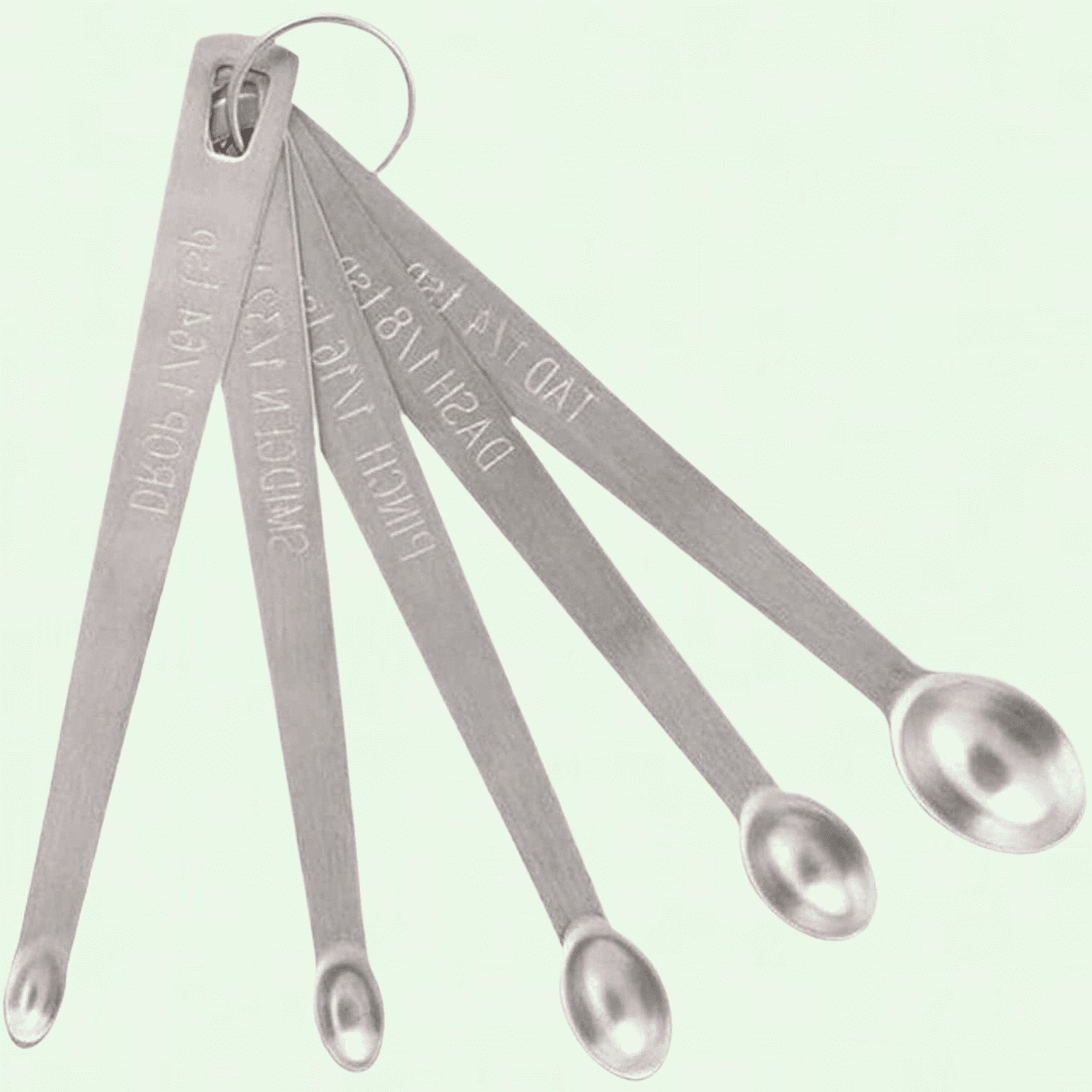 Mini Stainless Steel Spoon Set, 5Pcs Measuring Spoons for Spice Jar ...