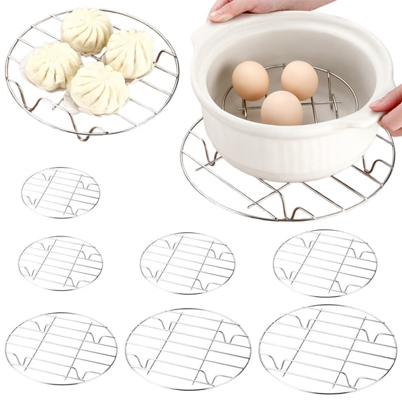 Mini Stainless Steel Steamer Rack Insert with Tripod Feet, Small Round ...