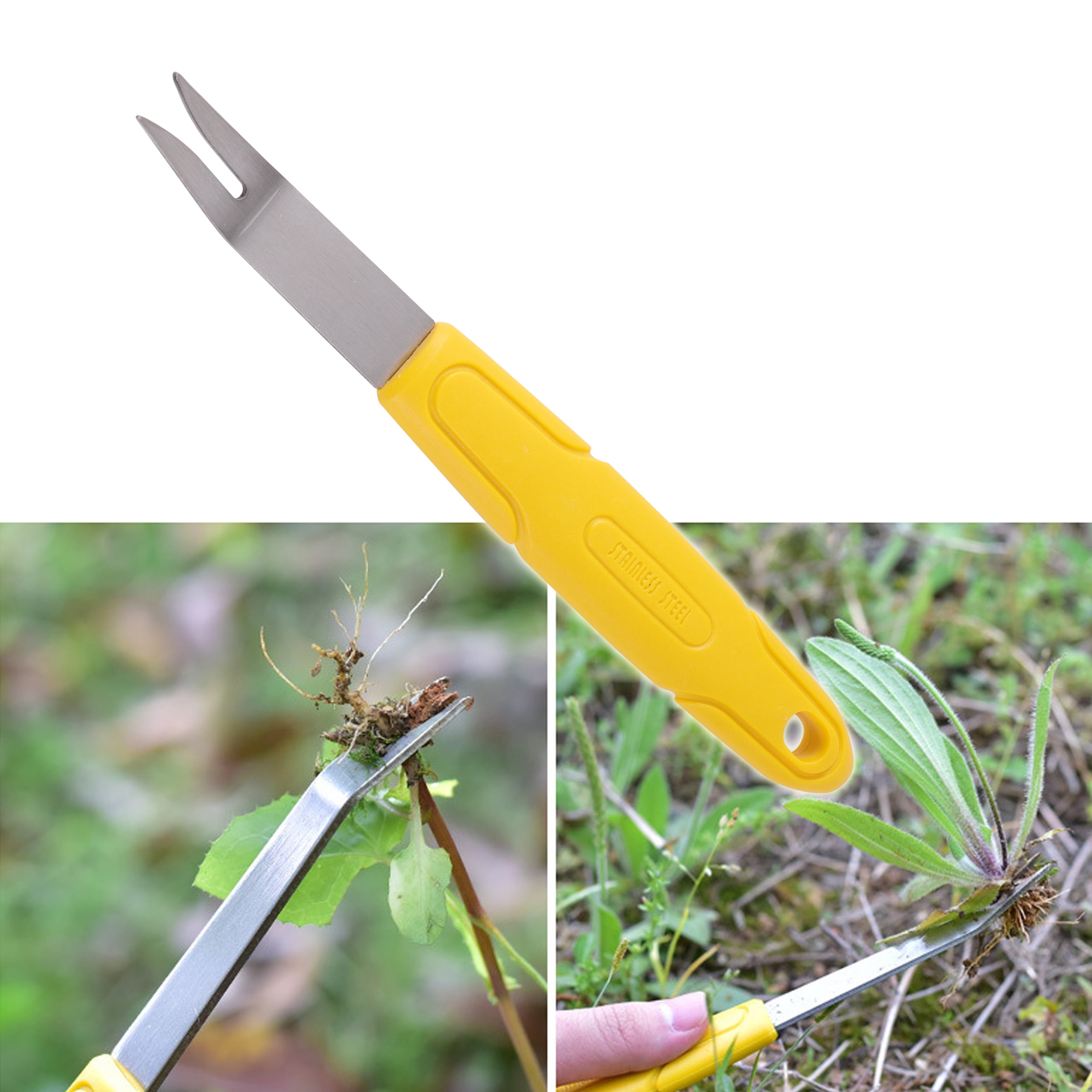 Mini Stainless Steel Weeder Grass Fork Hand Tool Weeding Shovel Weeder ...