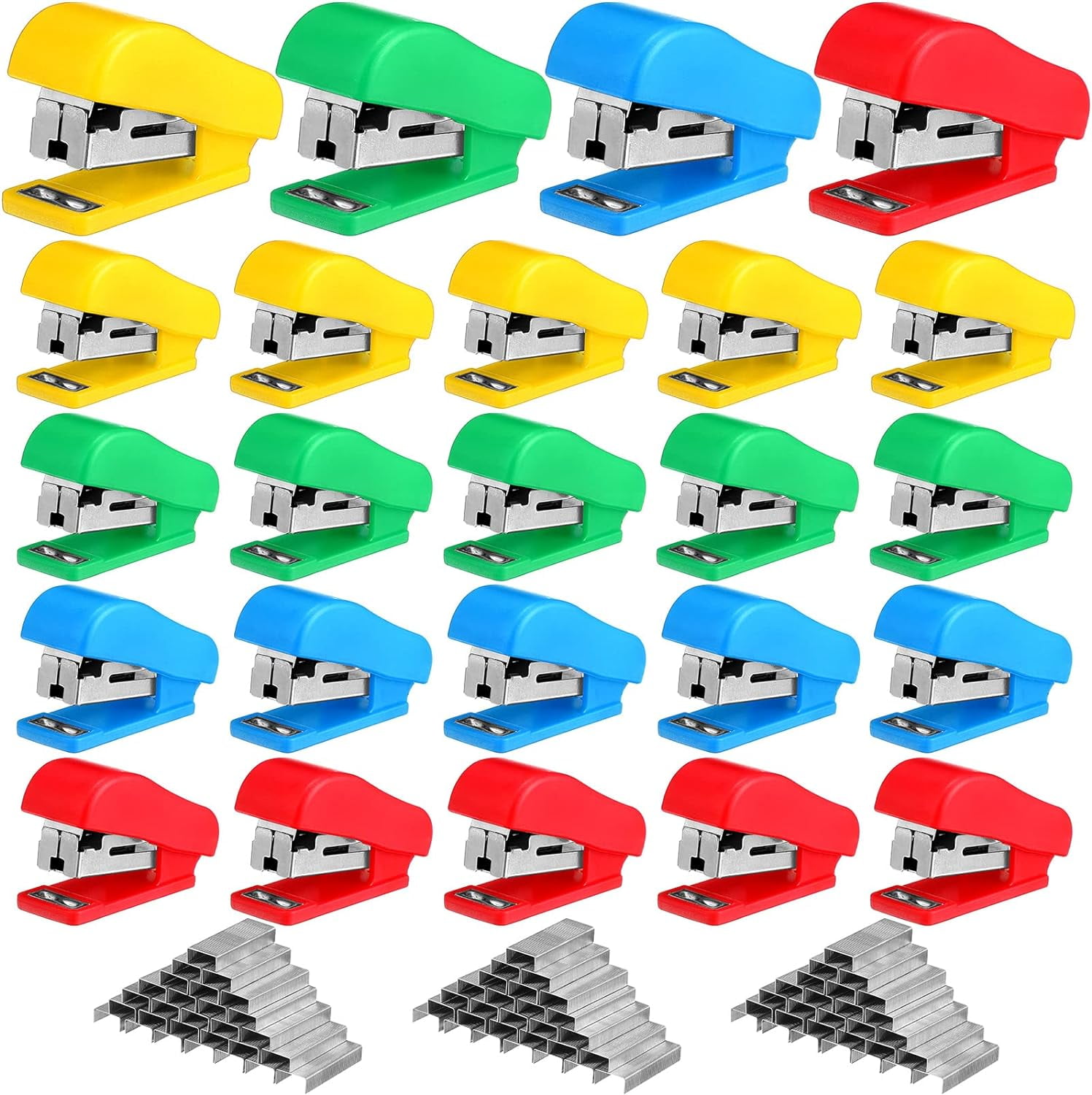 Mini Stapler with , Portable Multicolor Small Stapler, Hand Held Desk ...