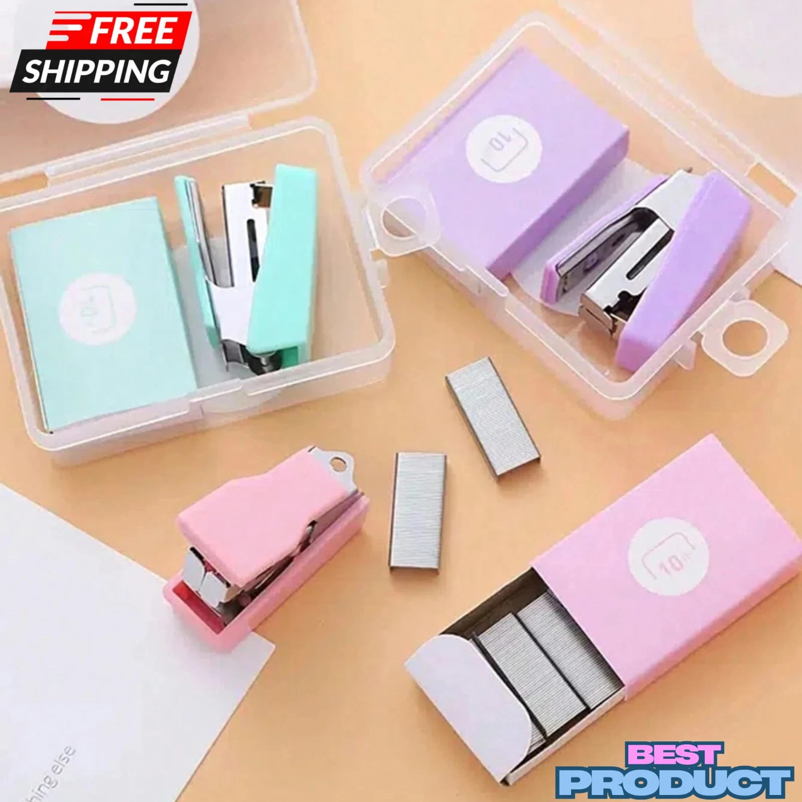Mini Stapler & Staples Cute Portable Small Office Study Stapler with Box (1 Pc) - Walmart.com