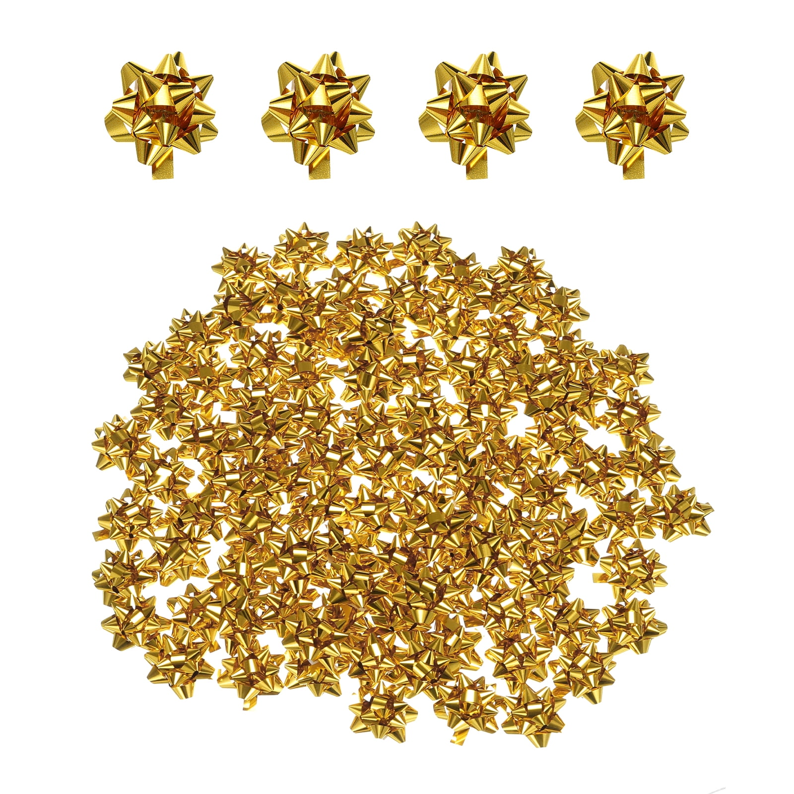 Mini Star Gift Bows Small Metallic Christmas Bows for Gift Wrapping ...