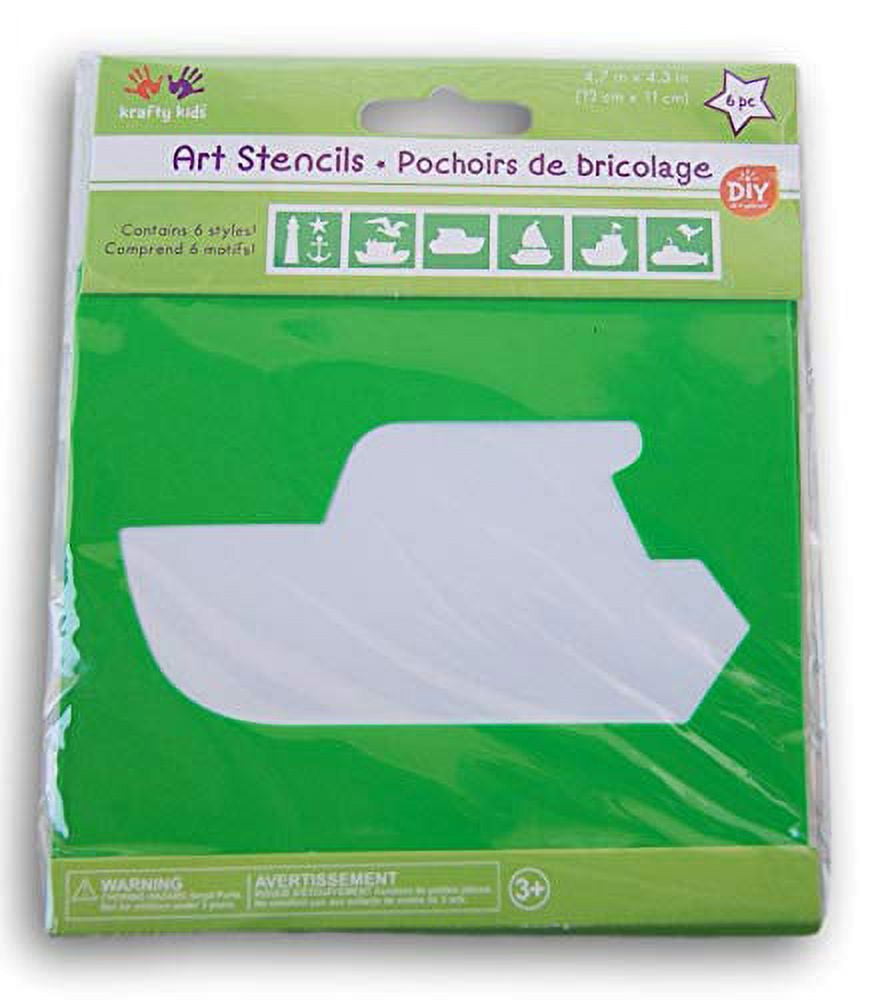 Mini Stencil Sheets - Lighthouse, Sailboat, Tugboat, Submarine - 6 ...