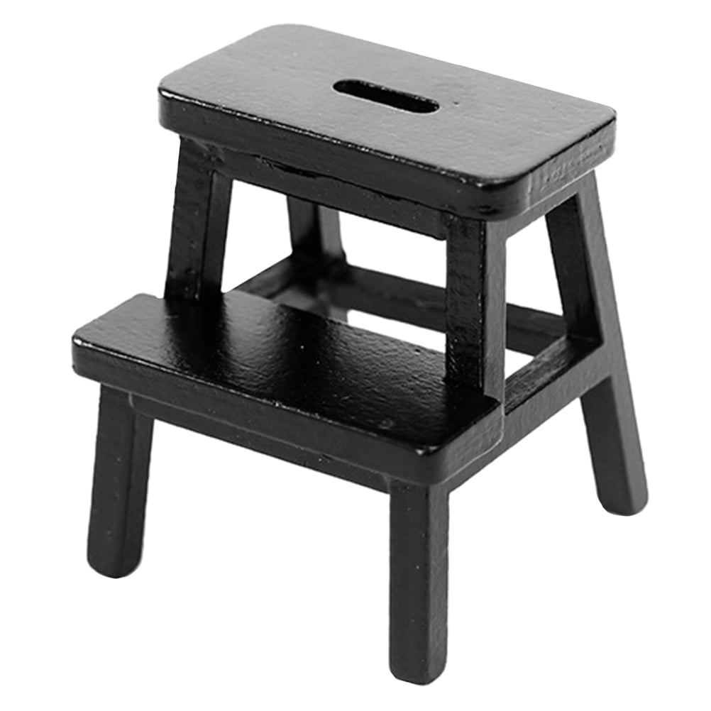 Mini Step Stool Miniature Decor Furniture Doll Wooden Model - Walmart.com