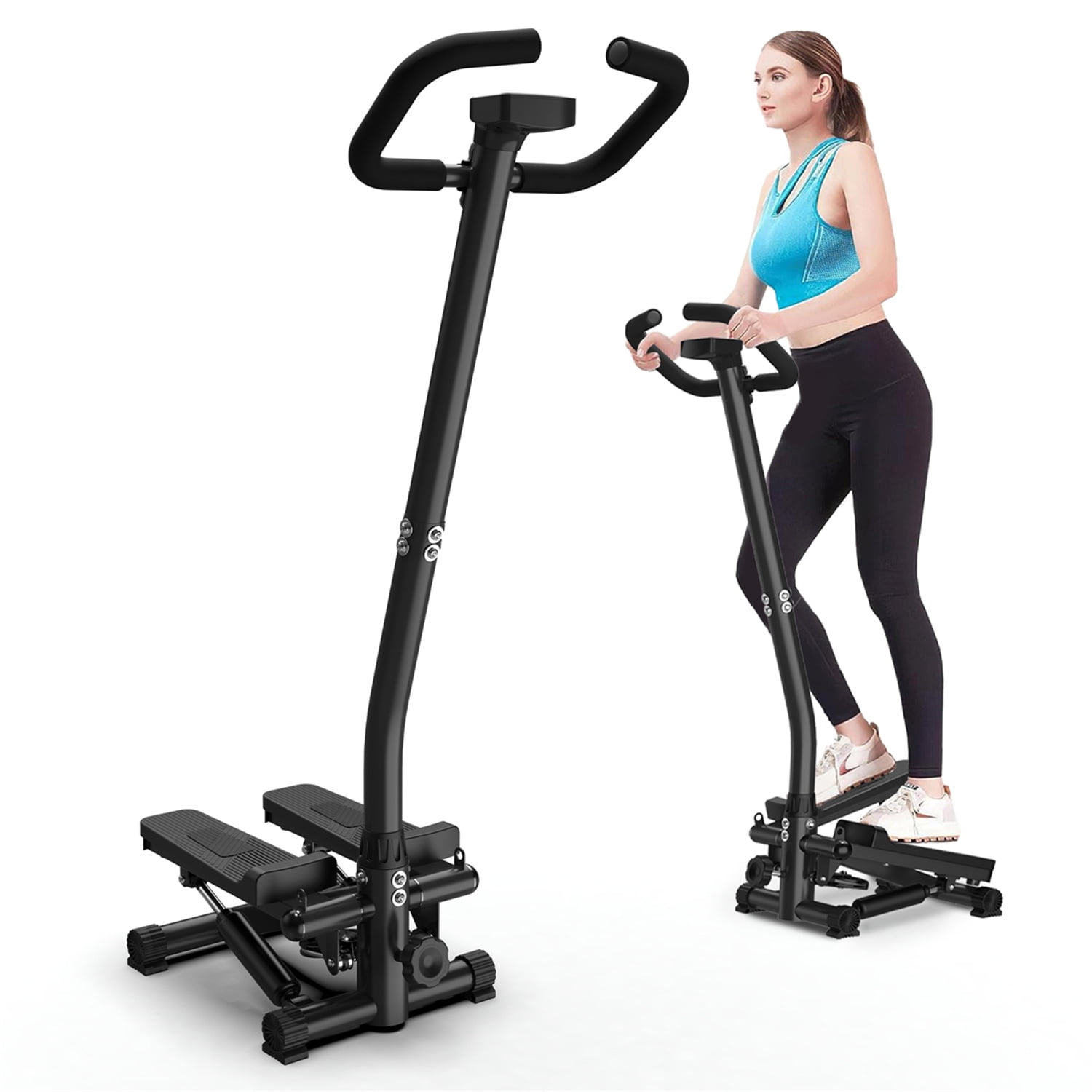 LULEEYANG Mini Stepper Exercise Machine, Hydraulic Compact Pedals, LCD ...