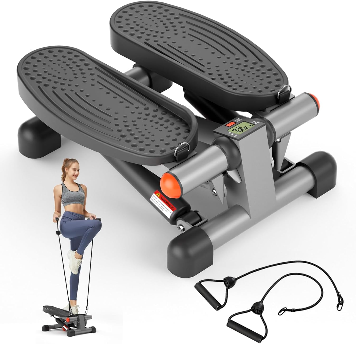 Mini Steppers for Exercise, Stair Stepper with Resistance Bands ...