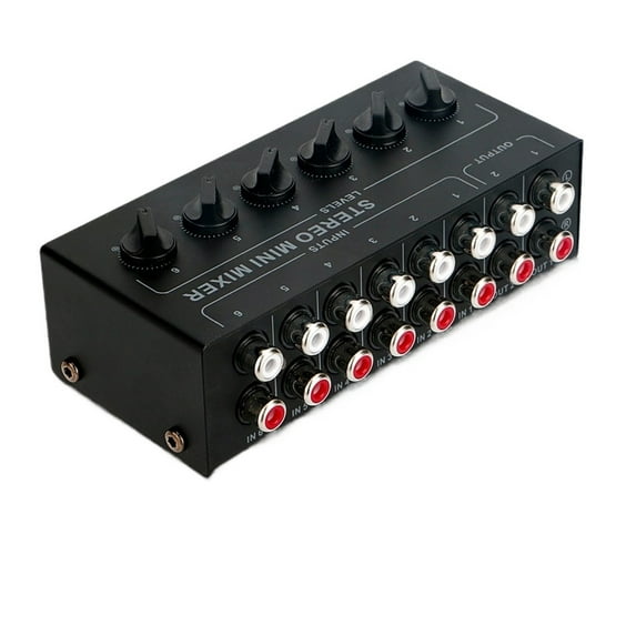 Mini Stereo 6 Channel Passive Mixer CX600 Multi-channel Mixer ...