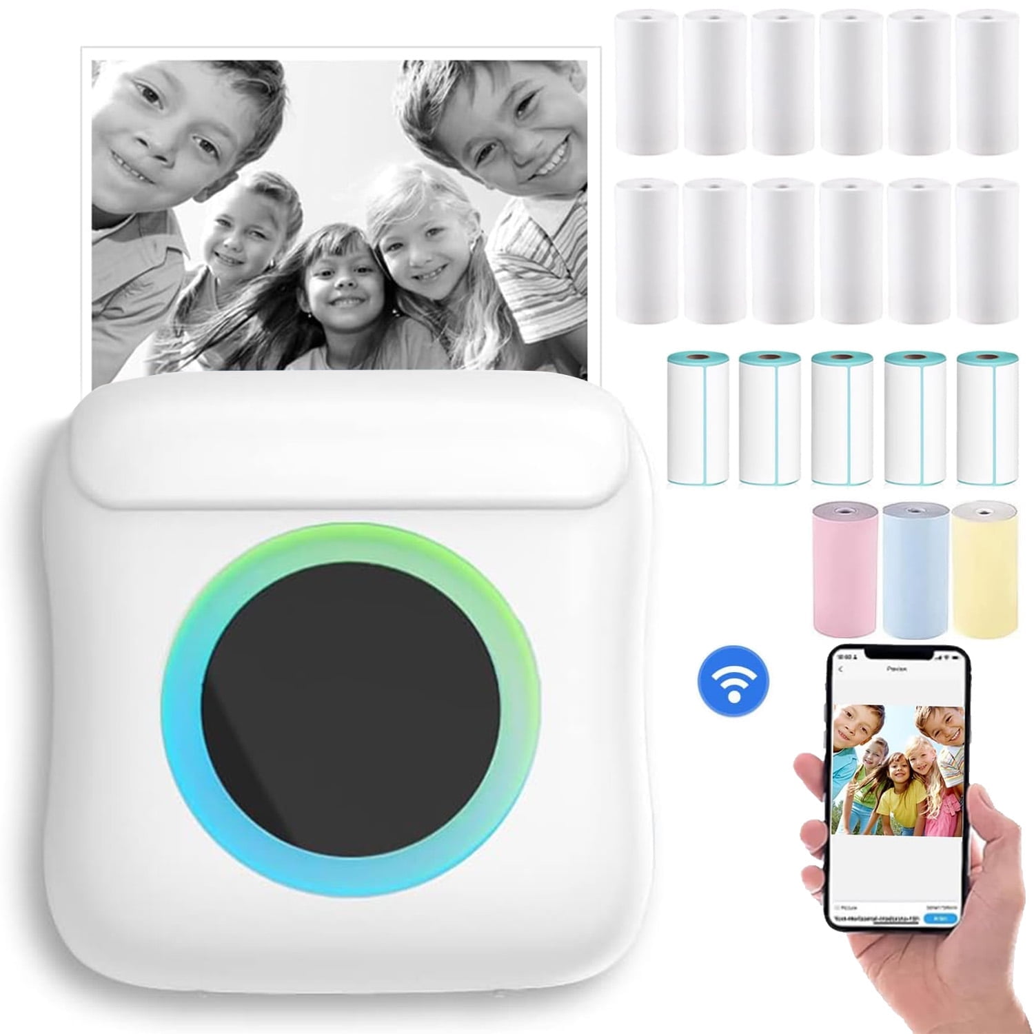 Mini Sticker Maker, Bluetooth Pocket Thermal Printer, Portable Receipt ...