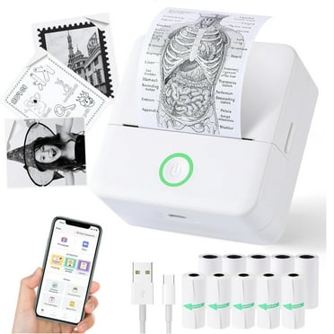 Petyoung Mini Printer,Inkless Sticker Maker,Bluetooth Printer for Phone ...