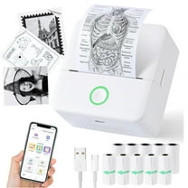 Petyoung Mini Printer,Inkless Sticker Maker,Bluetooth Printer for Phone ...
