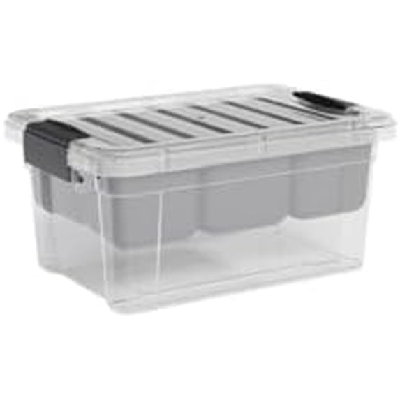 Mini Storage Container Organizing Bin with Removable Tray Plastic Tools ...