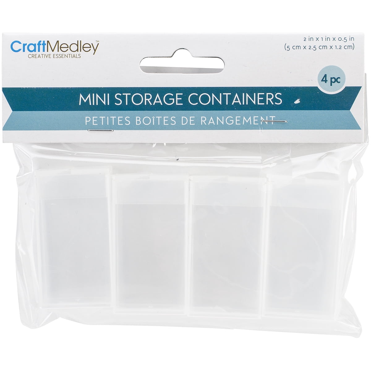 Mini Storage Containers 2"X1" 4/Pkg- - Walmart.com