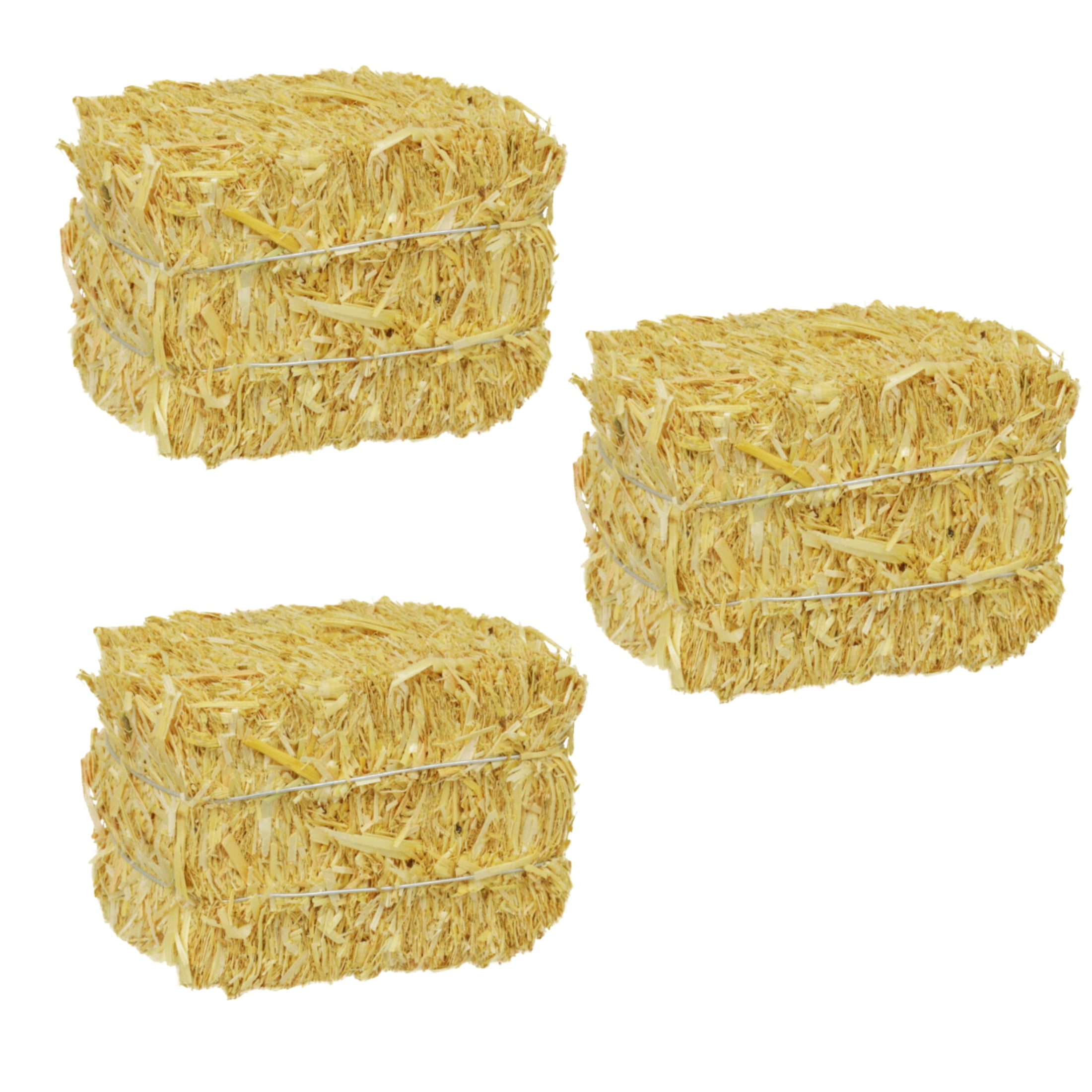 Mini Straw Bales 2.5x3.5x2.5 Inches Natural Hay Autumn Fall Harvest ...