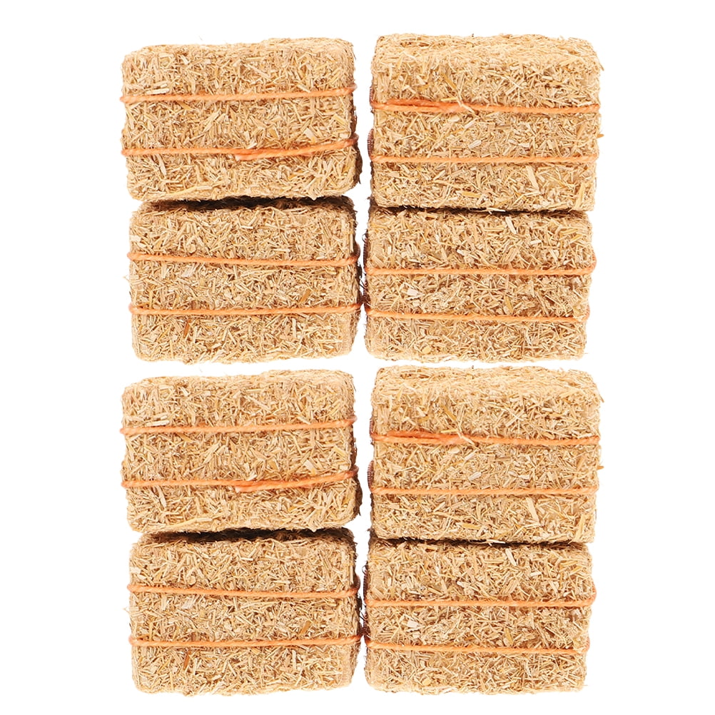 Mini Straw Bales 8Pcs Doll House Straw Bale Model Scene Mini House ...