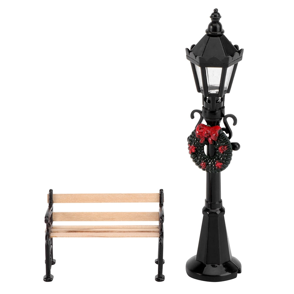 Mini Street Lights Post Lamp Miniature Park Model Kids Toys Decoration ...