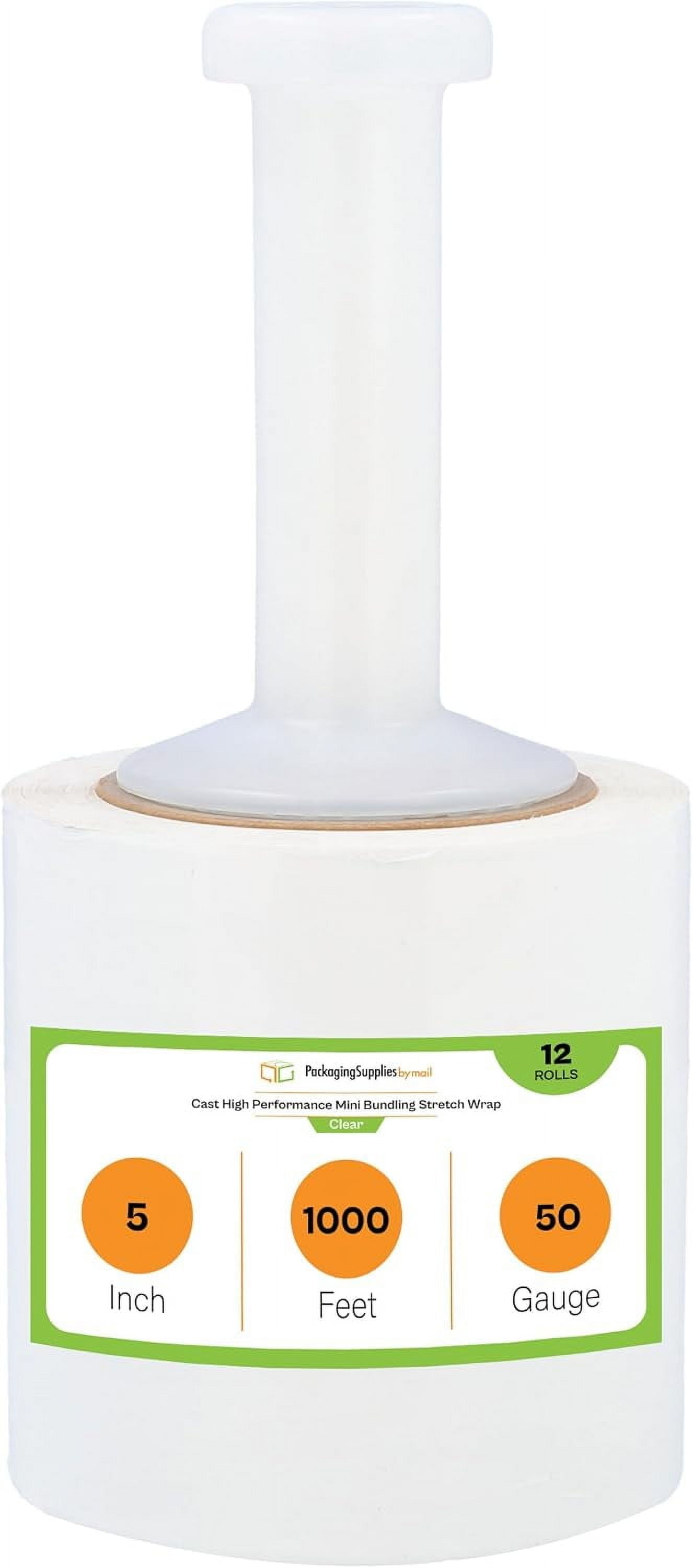 Mini Stretch Wrap for Packing with Handles, 12 Pack, 5 Inch x 1000 Feet ...