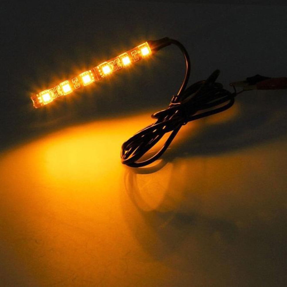 Mini Strip Black led motorcycle Turn signal Universal Amber lights ...