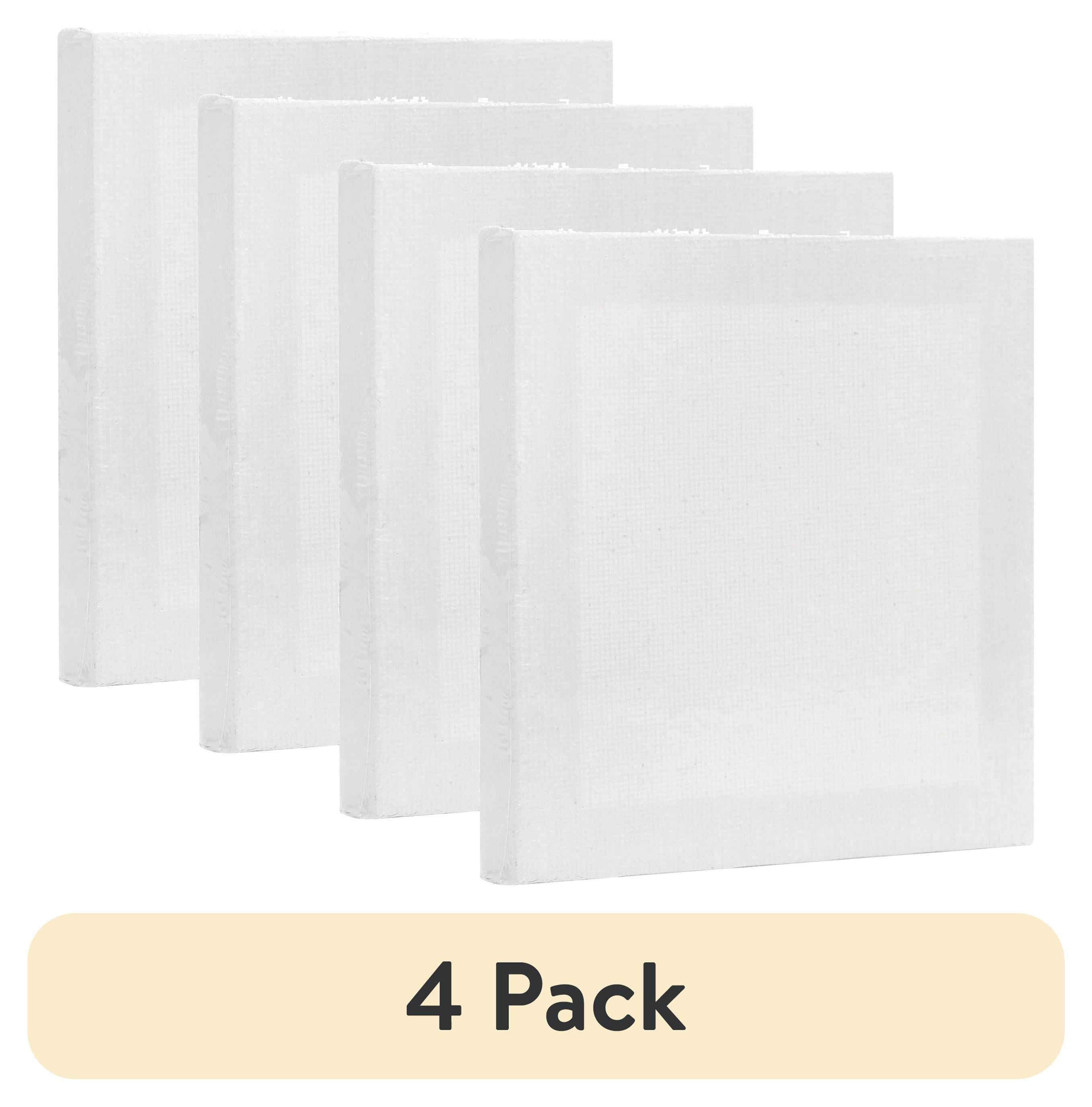 (4 pack) Mini Studio Canvas, 100% Cotton Acid Free White Canvas, 4"X4 ...