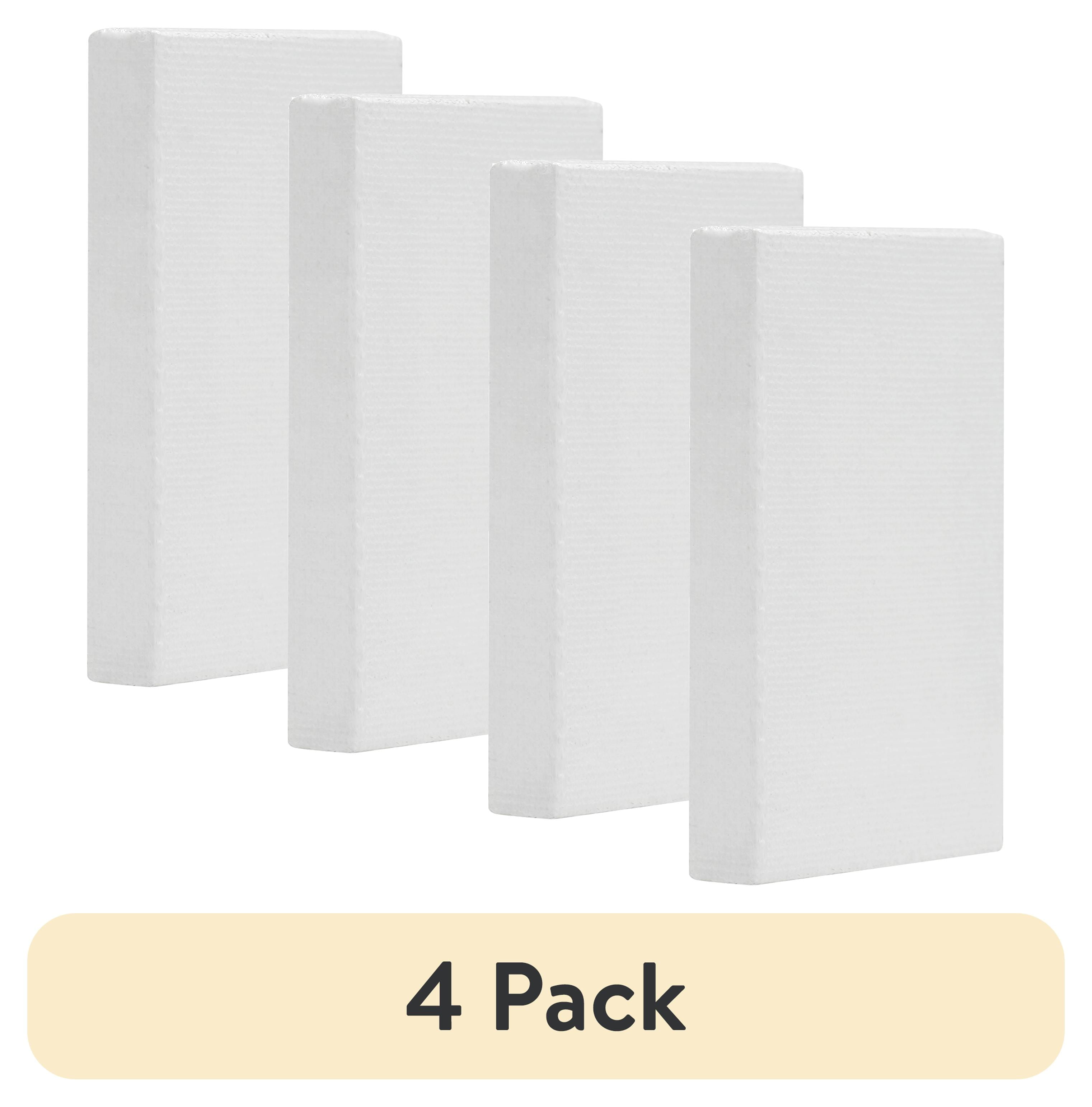 (4 pack) Mini Studio Rectangular Canvas, 100% Cotton Acid Free White ...
