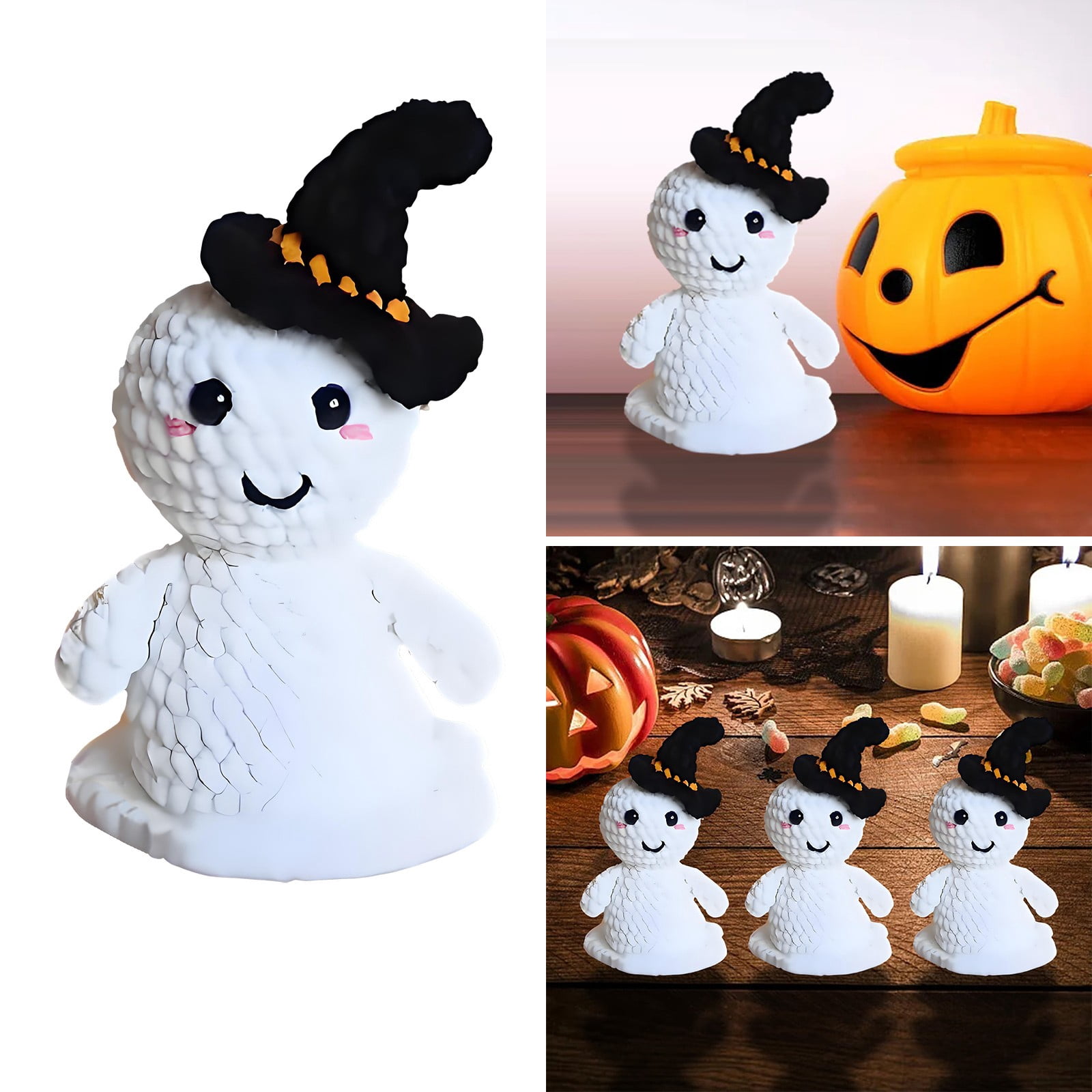 Mini Stuffed Animals Toys, Plush Small Ghost with Witch Cap, Stuffed ...