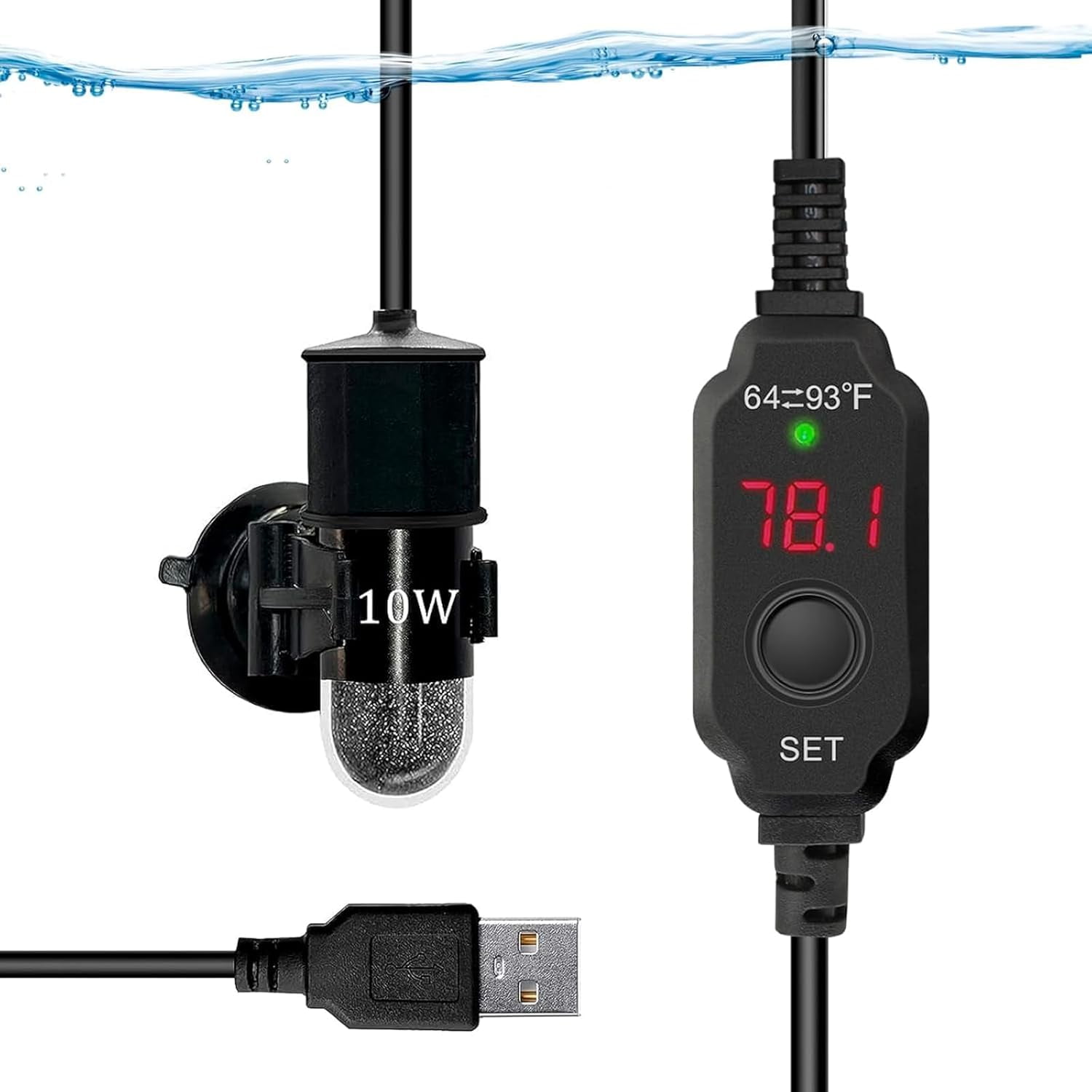 Mini Submersible Aquarium Heater, 25/50/100/150/200/300 Watts ...