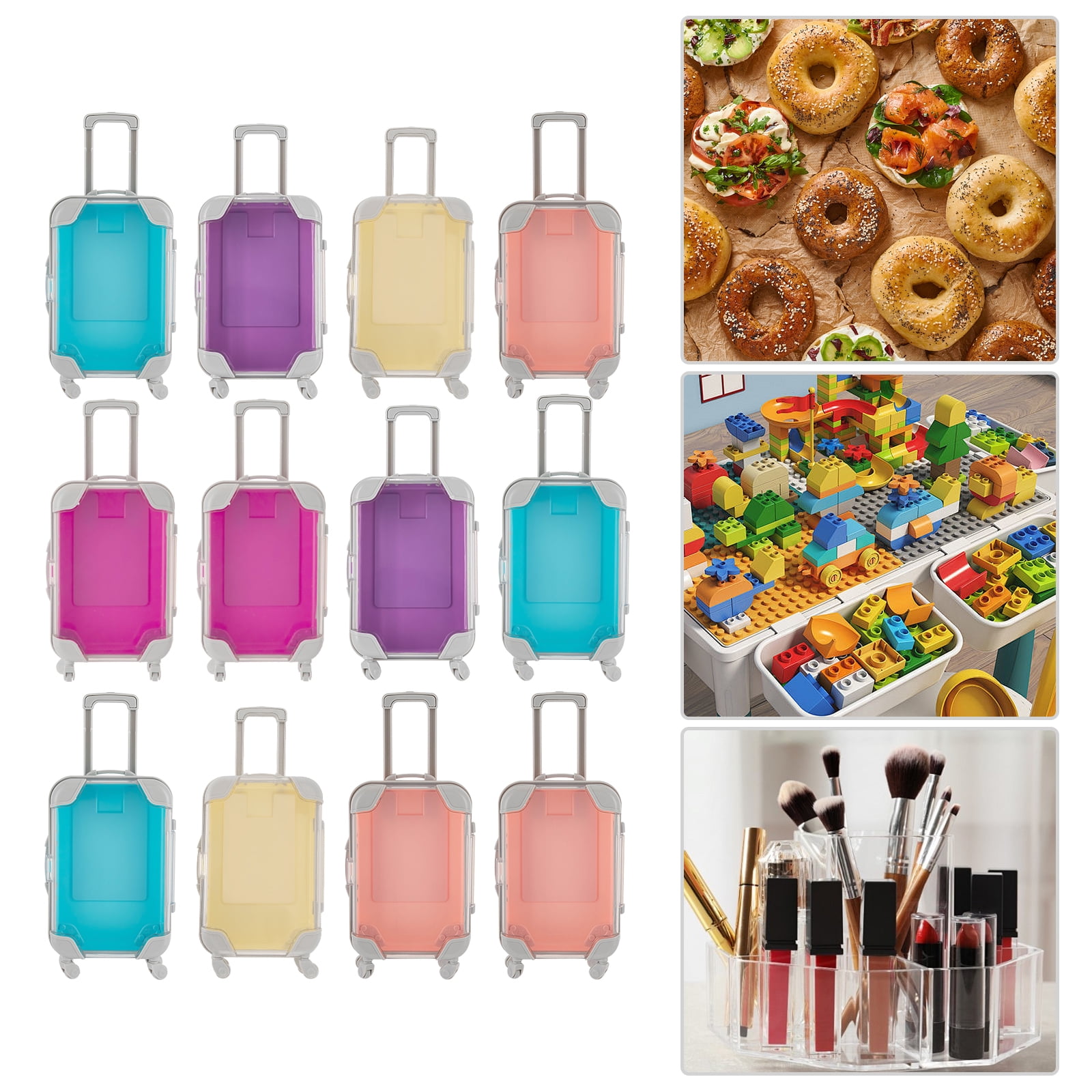 Mini Suitcase, 12 Pack Mini Suitcase Boxes Simulation Trolley Case ...