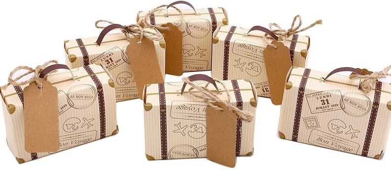 Mini Suitcase Favor Box Treat Boxes for Wedding Bridal Shower Baby ...